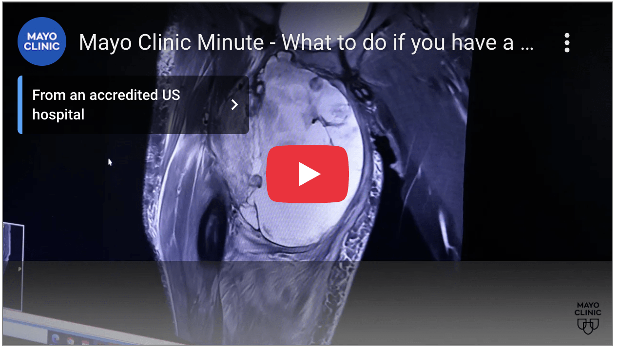 Mayo Clinic Minute: What to do if you have a lump on your arm or leg ...